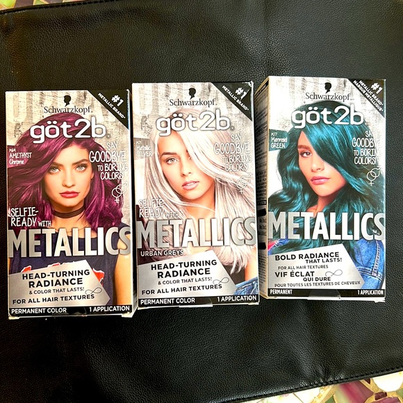 Schwarzkopf | Hair | Got2b Metallics Permanent Color Set Of 3 | Poshmark
